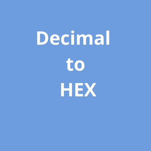 Decimal To Hex Tools Help